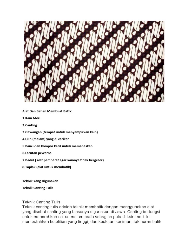 Panduan Lengkap Membatik Tulis | PDF | Griya & Taman
