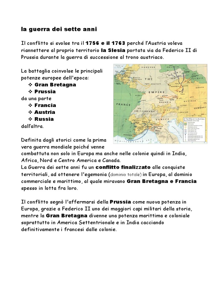 La Guerra Dei Sette Anni | PDF