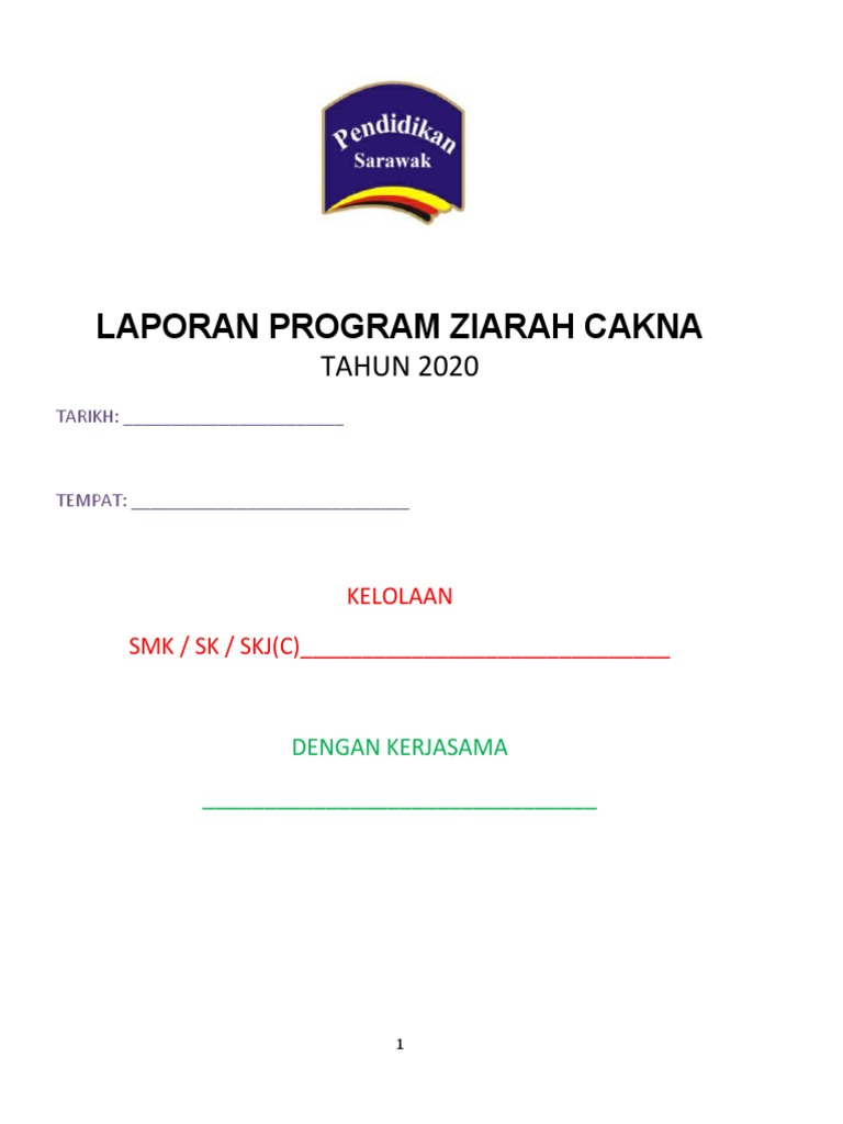 Contoh Format Laporan Program Ziarah Cakna Tahun 2020 | PDF