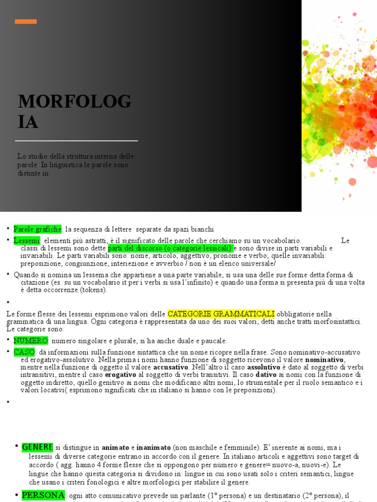 MORFOLOGIA | PDF