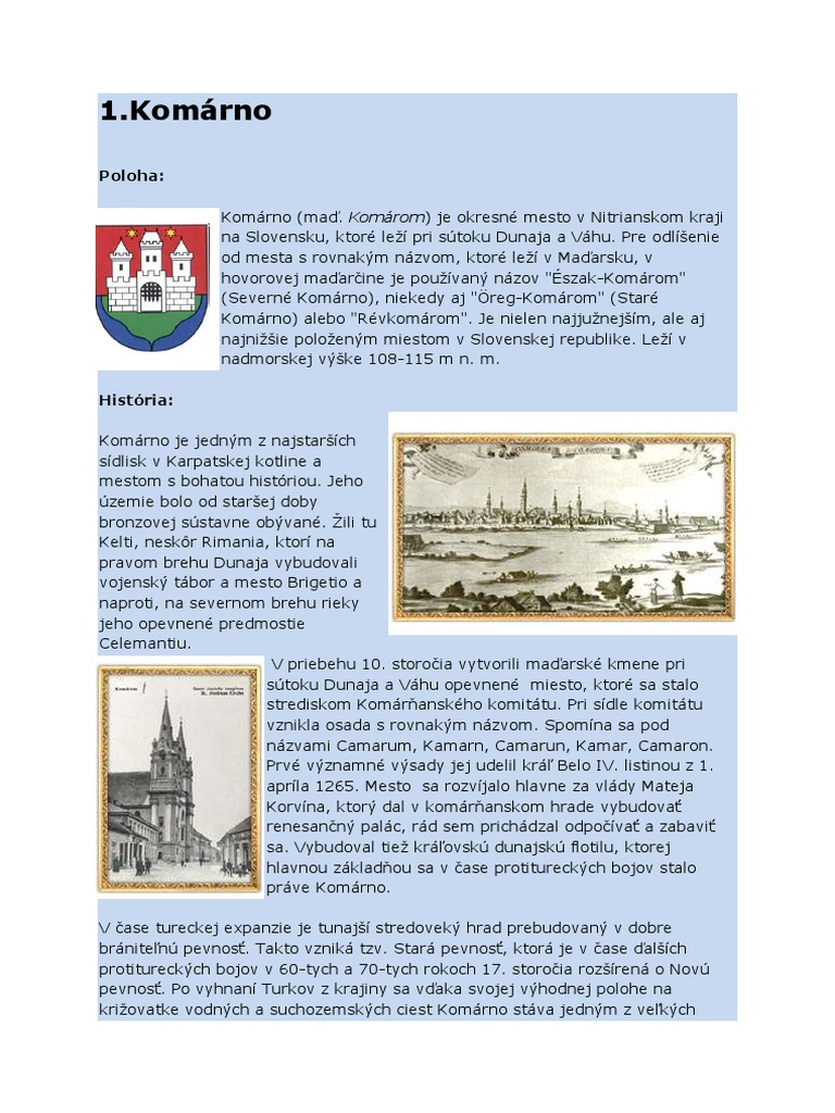 Komarno 1 | PDF