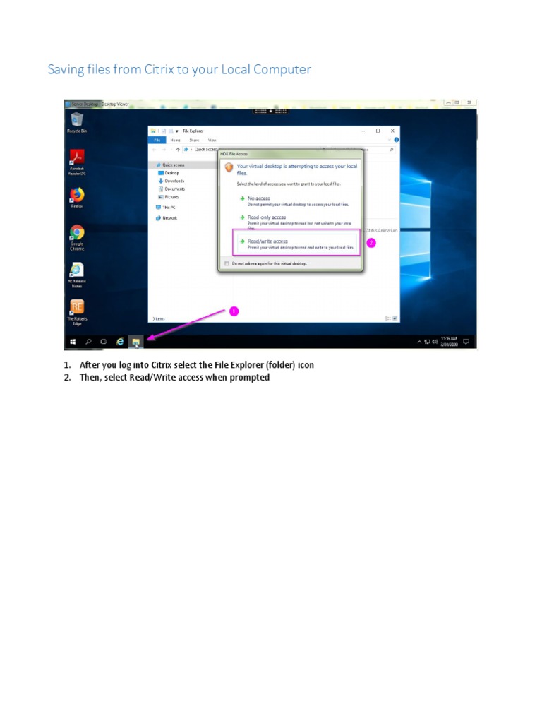 Save Citrix Files to Local Computer | PDF