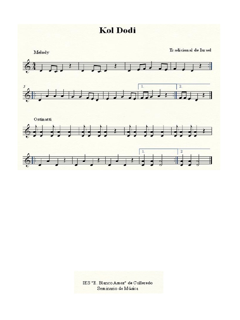 Trad. Israel - Kol Dodi | PDF