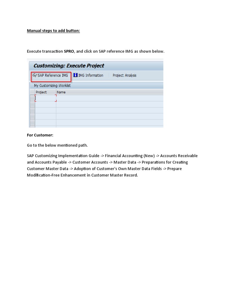 Adding Custom Buttons in SAP Master Data | PDF