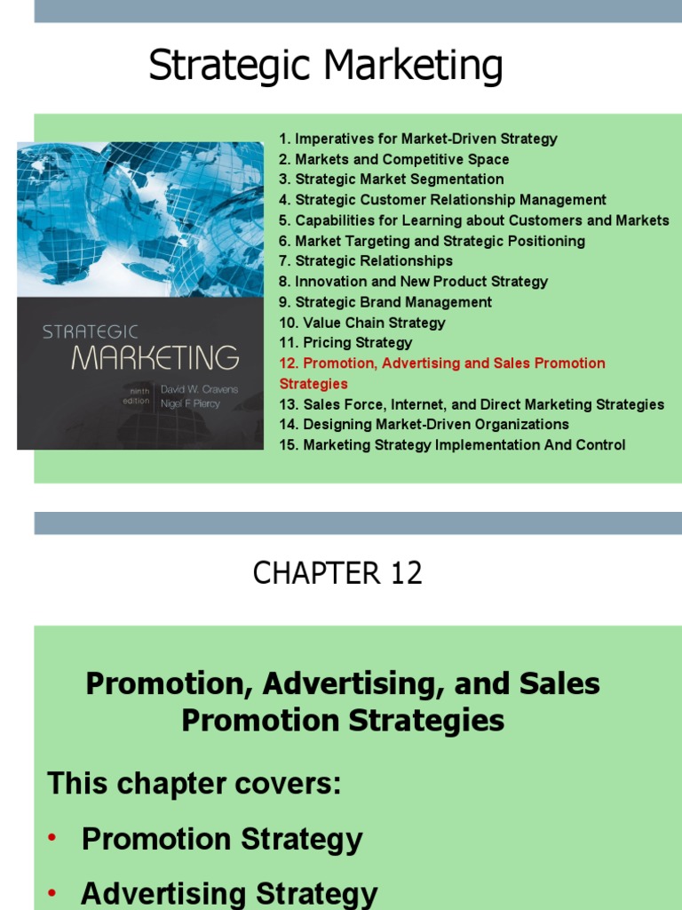 Strategic Marketing: 12. Promotion, Advertising and Sales Promotion ...