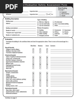 ATC-20 Detailed Evaluation Safety Assessment Form | PDF | Wall | Concrete