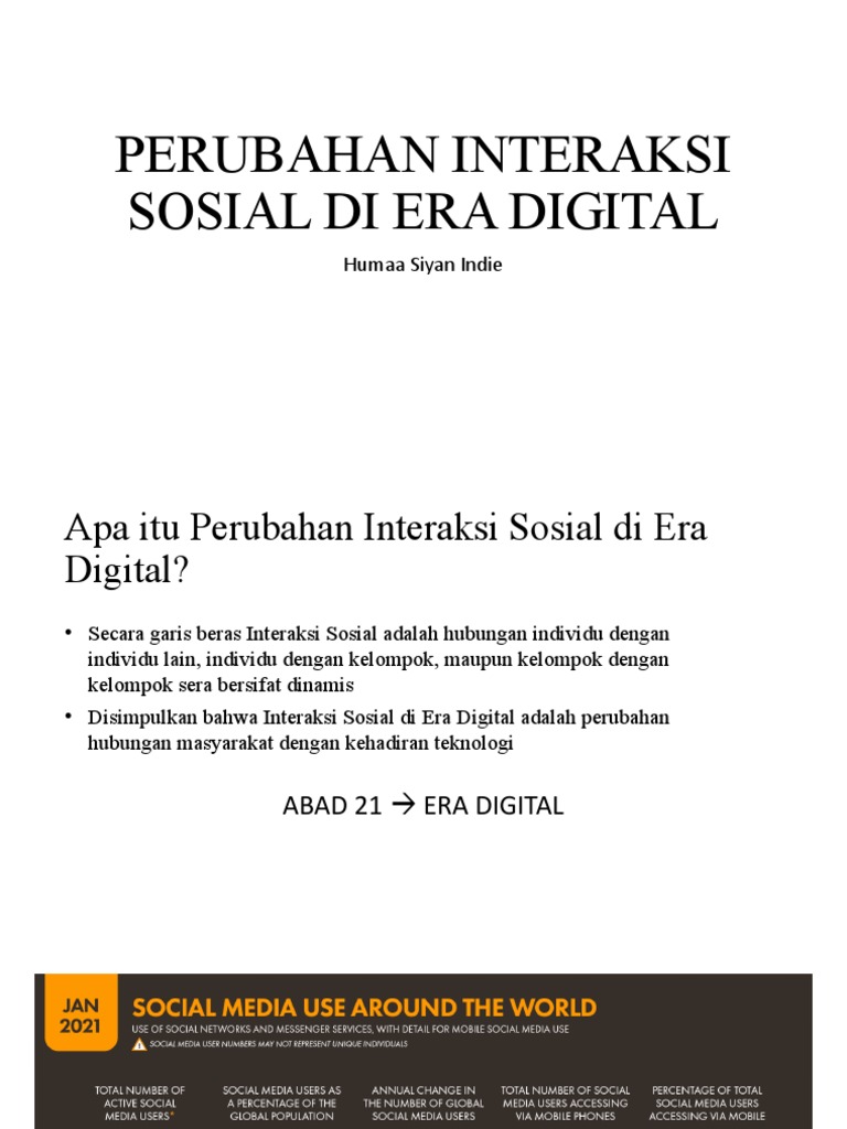 Interaksi Sosial Era Digital | PDF