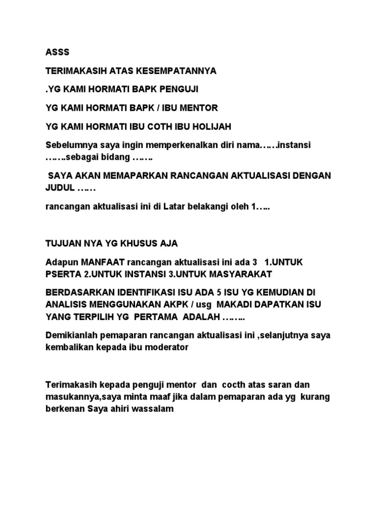 Contoh Teks Pemaparan | PDF