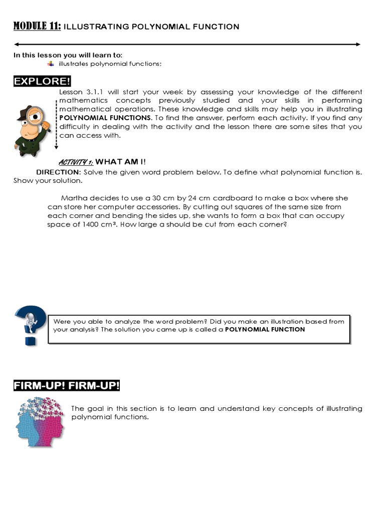 MODULE MATH 10 q2 w1 | PDF | Polynomial | Function (Mathematics)