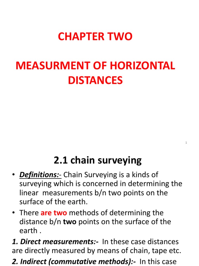 Measuring Horizontal Distances | PDF | Surveying | Metrology