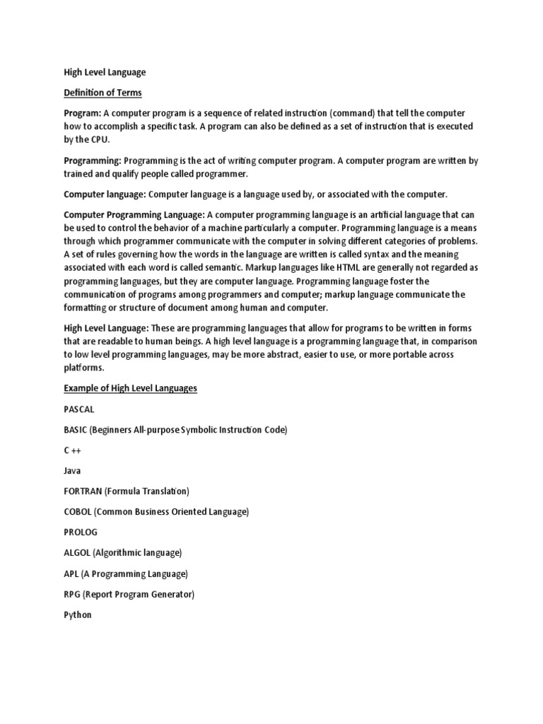 SS3 Ict 2ND Term | PDF | Computer Programming | Programming Language