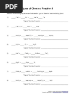 Types of Chemical Reaction Worksheet Practice Answers | PDF | Chemical ...