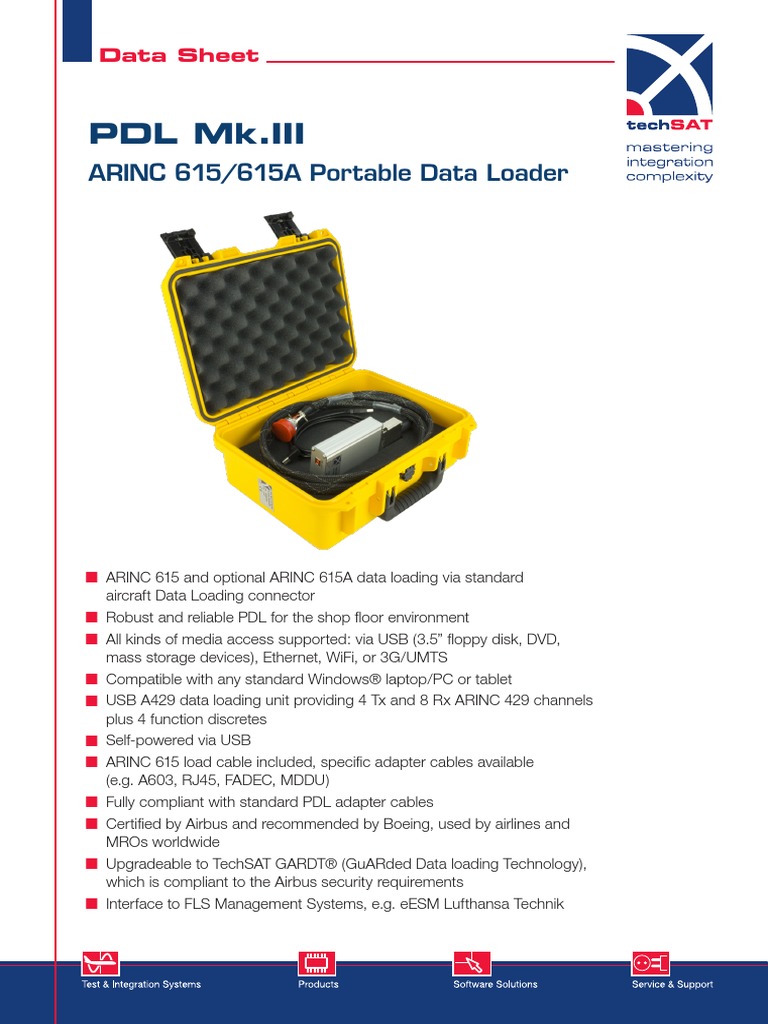 PDL MK - Iii: ARINC 615/615A Portable Data Loader | PDF | Usb | Laptop