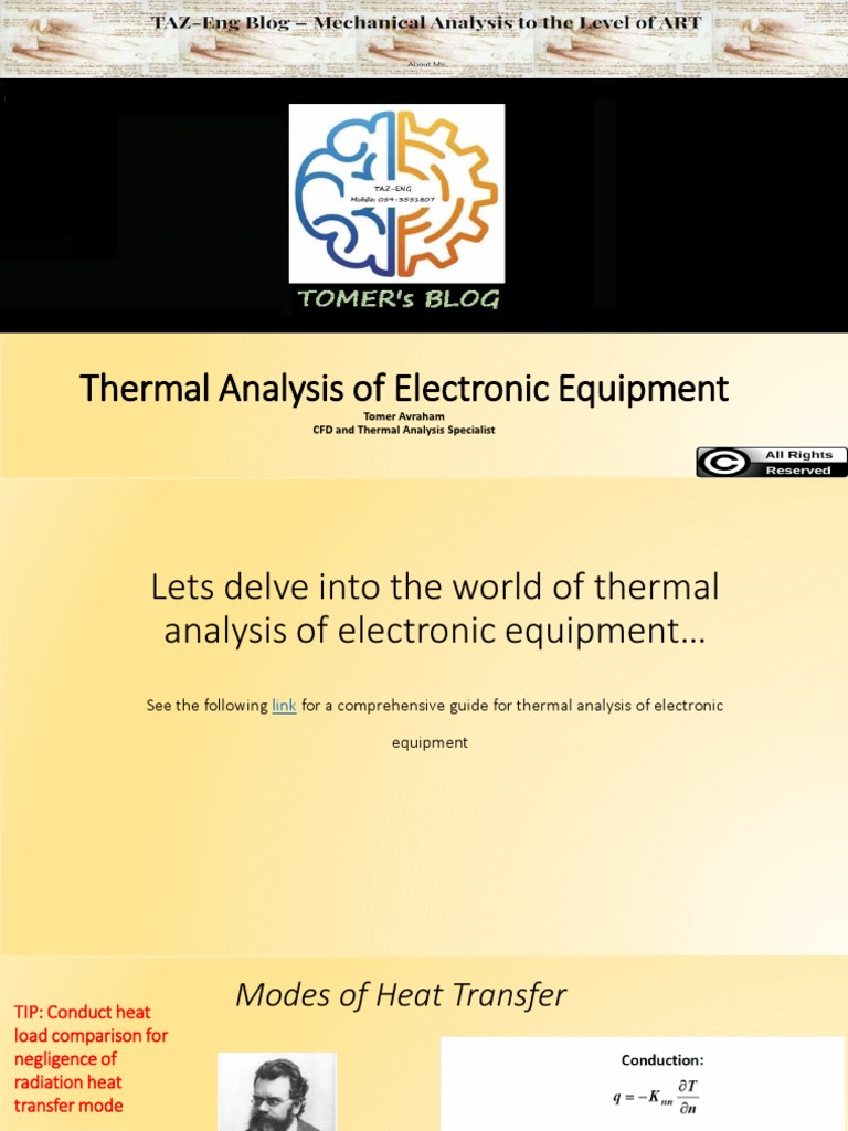 Thermal Analysis of Electronic Equipment - Quick Guide | PDF ...