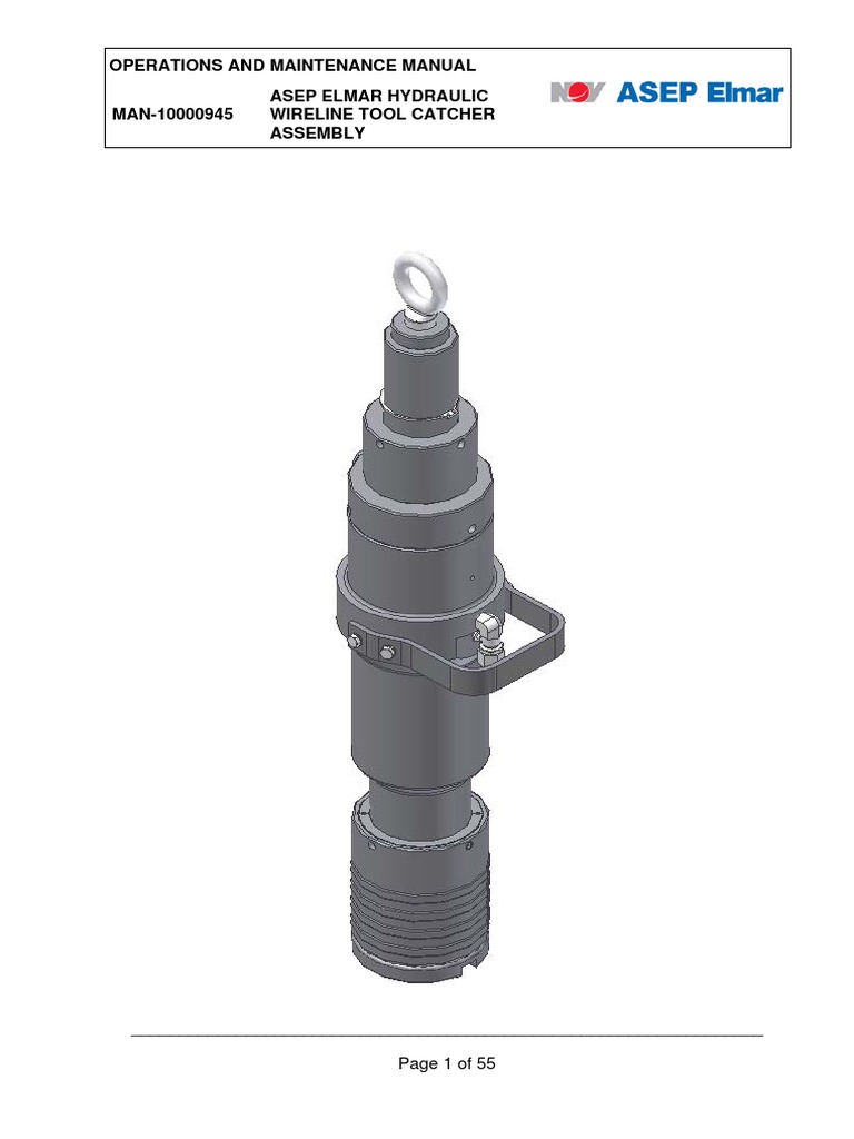Operations and Maintenance Manual Asep Elmar Hydraulic Wireline Tool ...