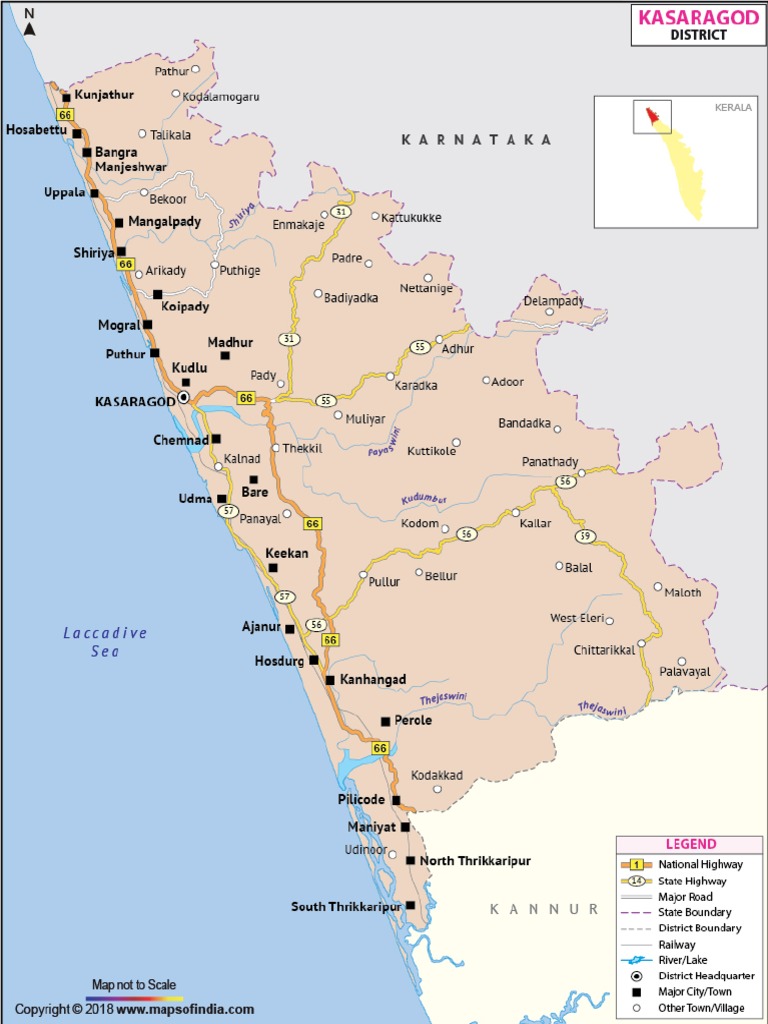 Kasargod District Map | PDF