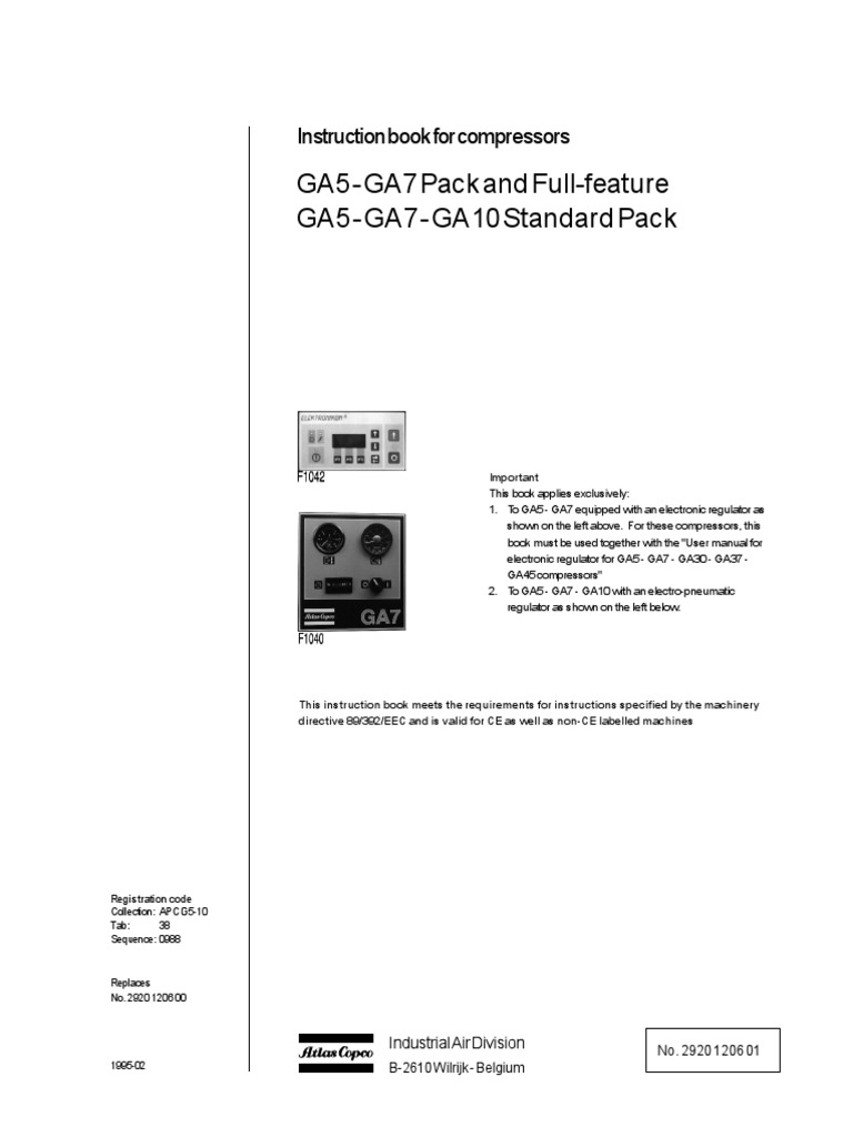 GA5 - GA7 Pack and Full-Feature GA5 - GA7 - GA10 Standard Pack ...