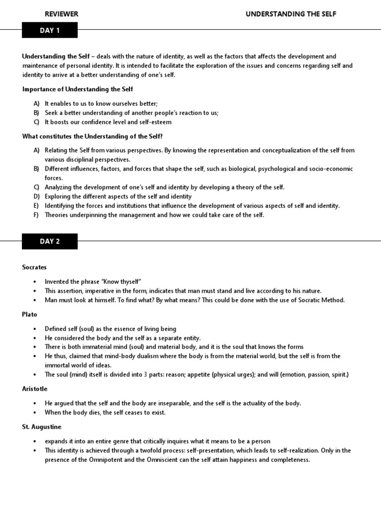 Understanding the Self: A Comprehensive Review of Major Theories of ...