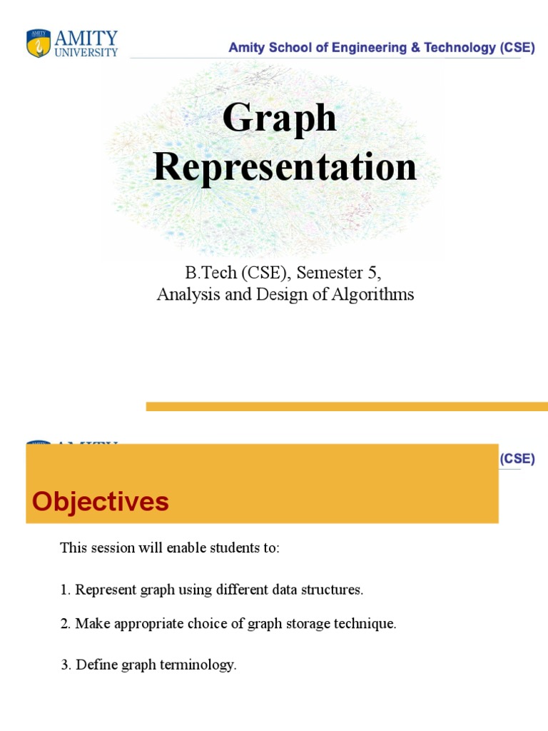 Graph Representation Btech Cse Semester 5 Analysis And Design Of Algorithms Pdf Vertex