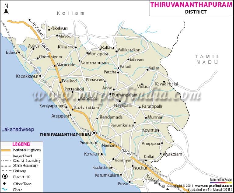 Thiruvananthapuram District Map | PDF