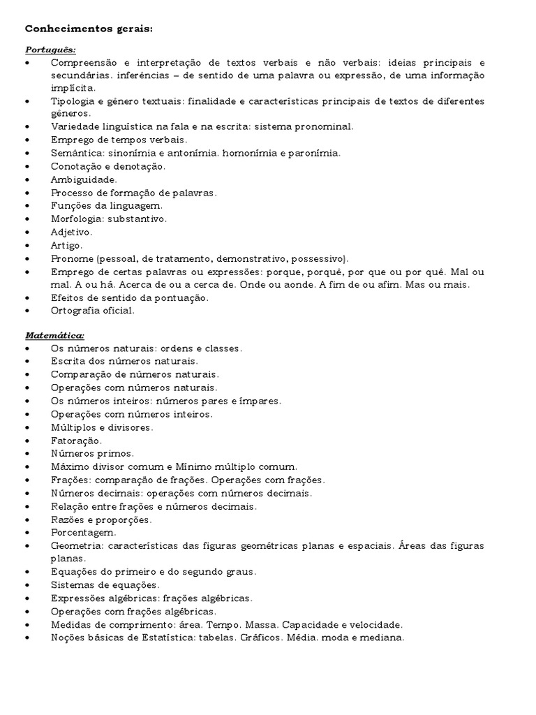 Conteúdo Programático | PDF | Pedagogia | Educação à distância