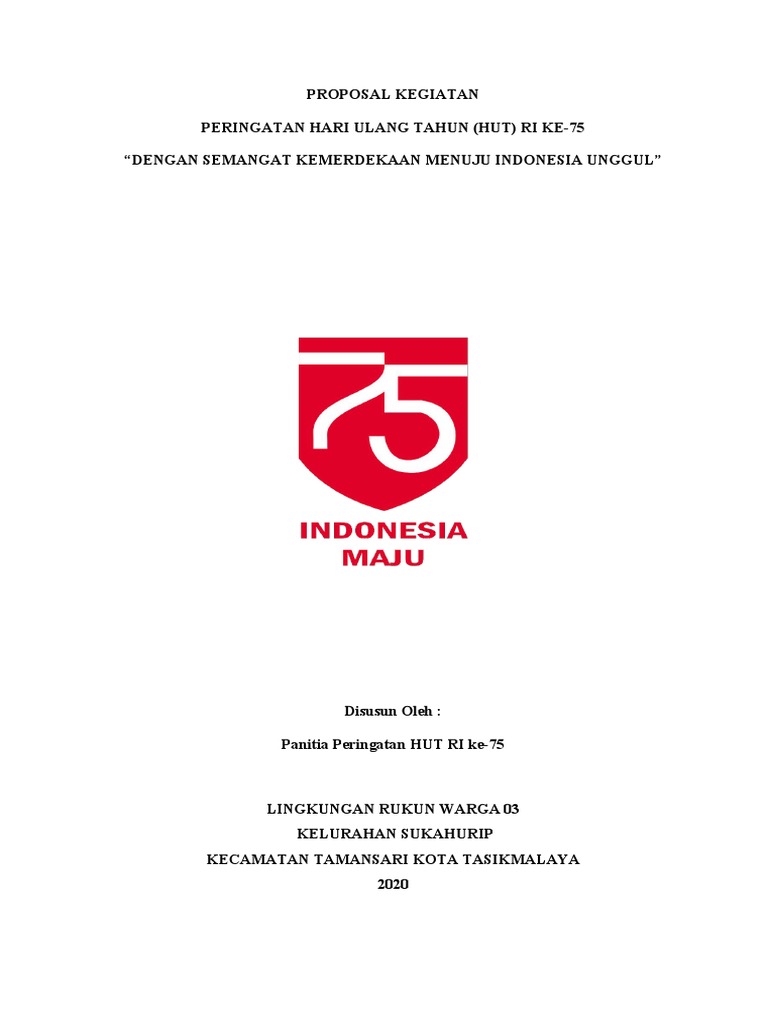 Contoh Proposal 17 Agustus Lengkap 2020 | PDF