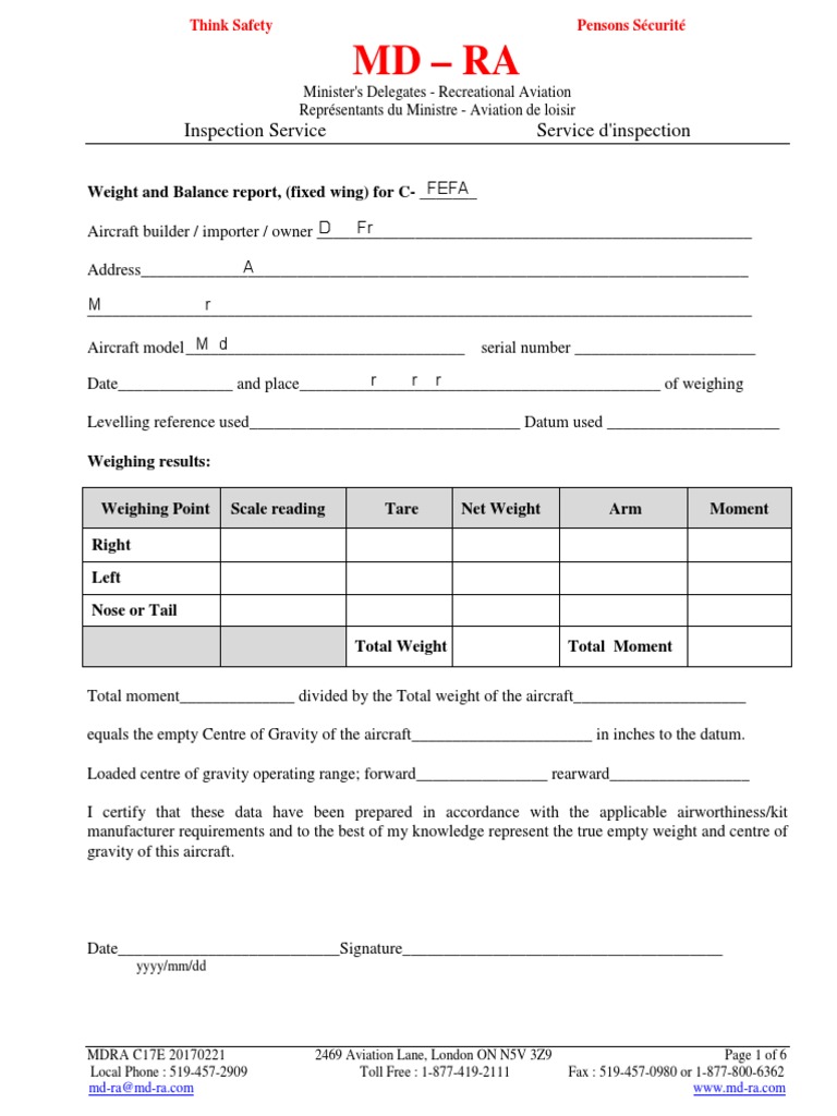 C17E - Weight and Balance | PDF | Transport | Aerospace
