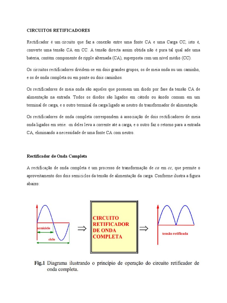 Circuitos Retificadores | PDF | Retificador | Diodo