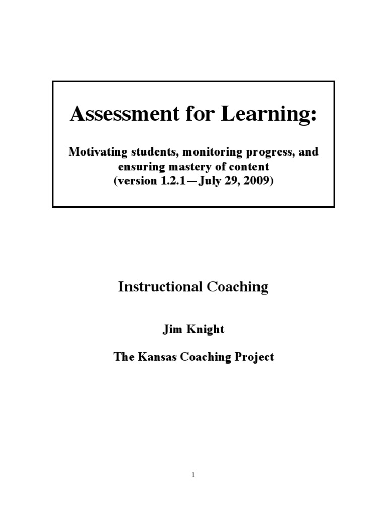 Assessment For Learning | PDF | Question | Teachers