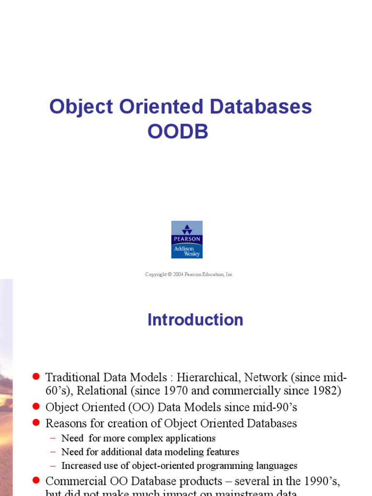 Object Oriented Databases Oodb Pdf Object Computer Science Class Computer Programming 
