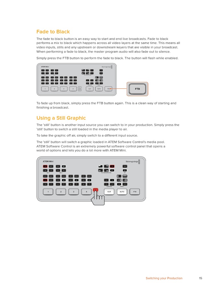 ATEM Mini Manual 39 | PDF