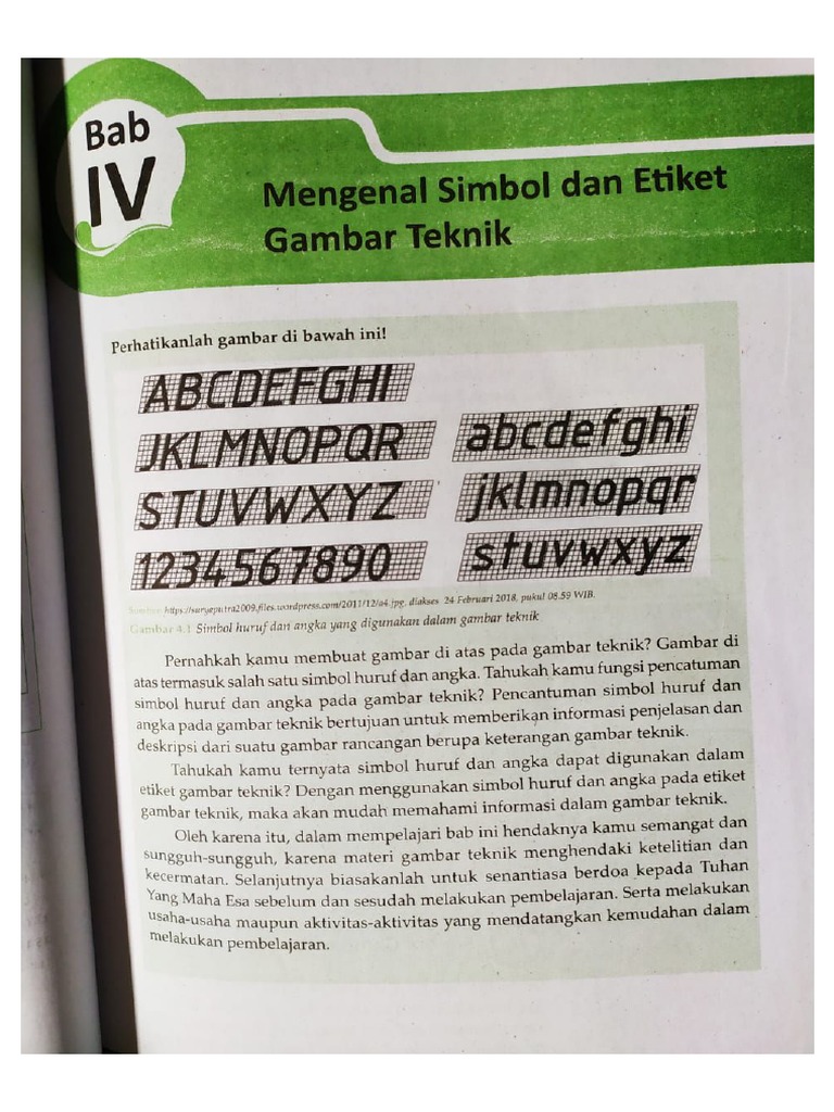 Bab 4 - Mengenal Simbol Dan Etiket Gambar Teknik | PDF