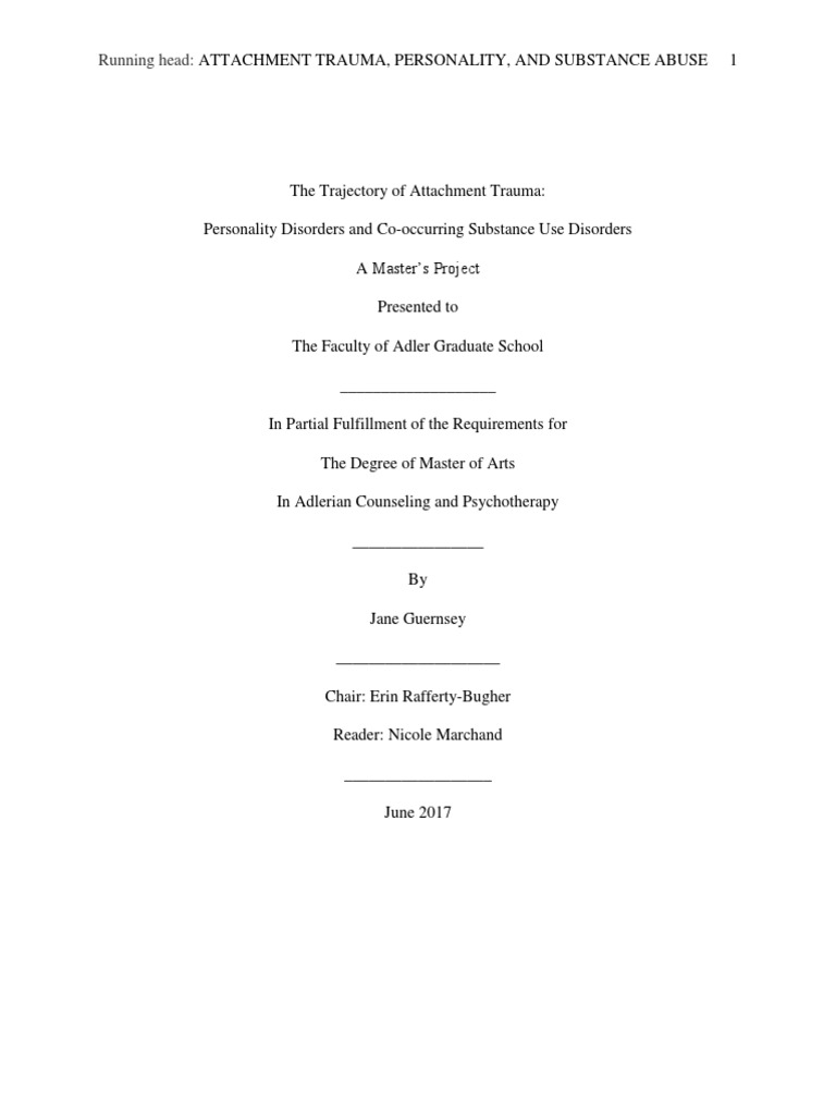 The Trajectory of Attachment Trauma: Personality Disorders and Co ...