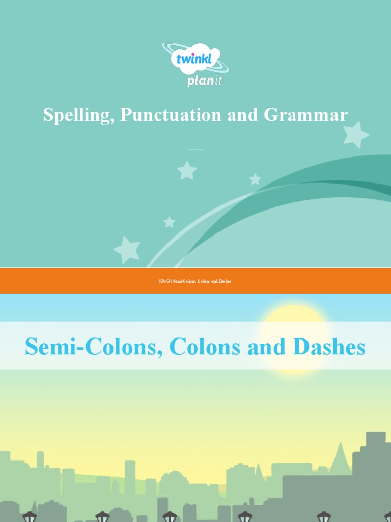 #Lesson Presentation Semi-Colons, Colons and Dashes | PDF | Punctuation ...