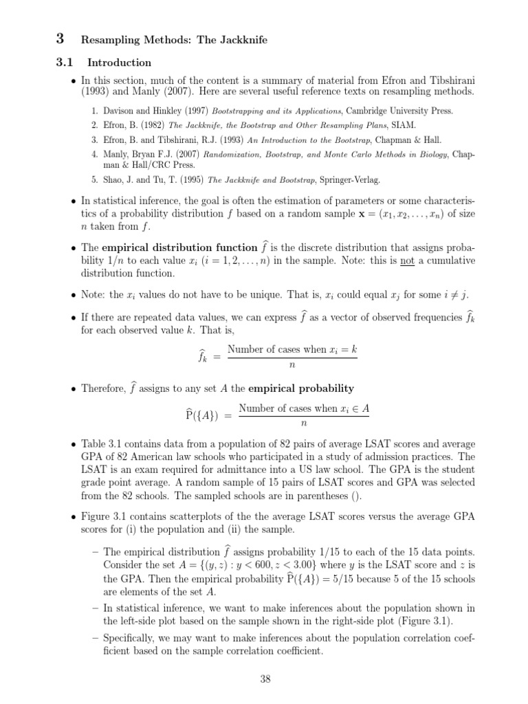 Jackknife Bias Estimator, Standard Error and Pseudo-Value | PDF | Bias Of An Estimator ...