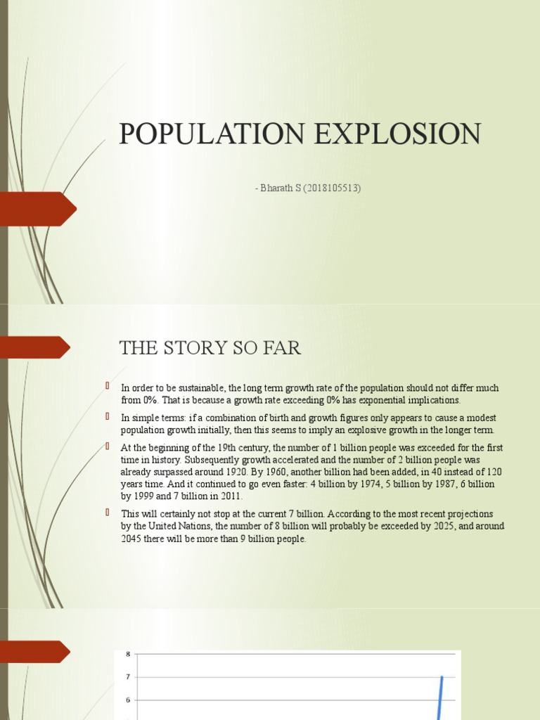 Population Explosion: - Bharath S (2018105513) | PDF | World Population ...
