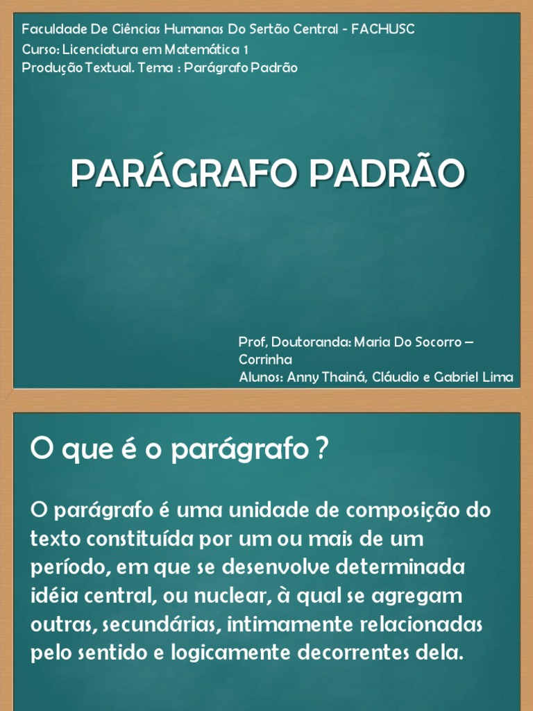 Parágrafo Padrão | PDF