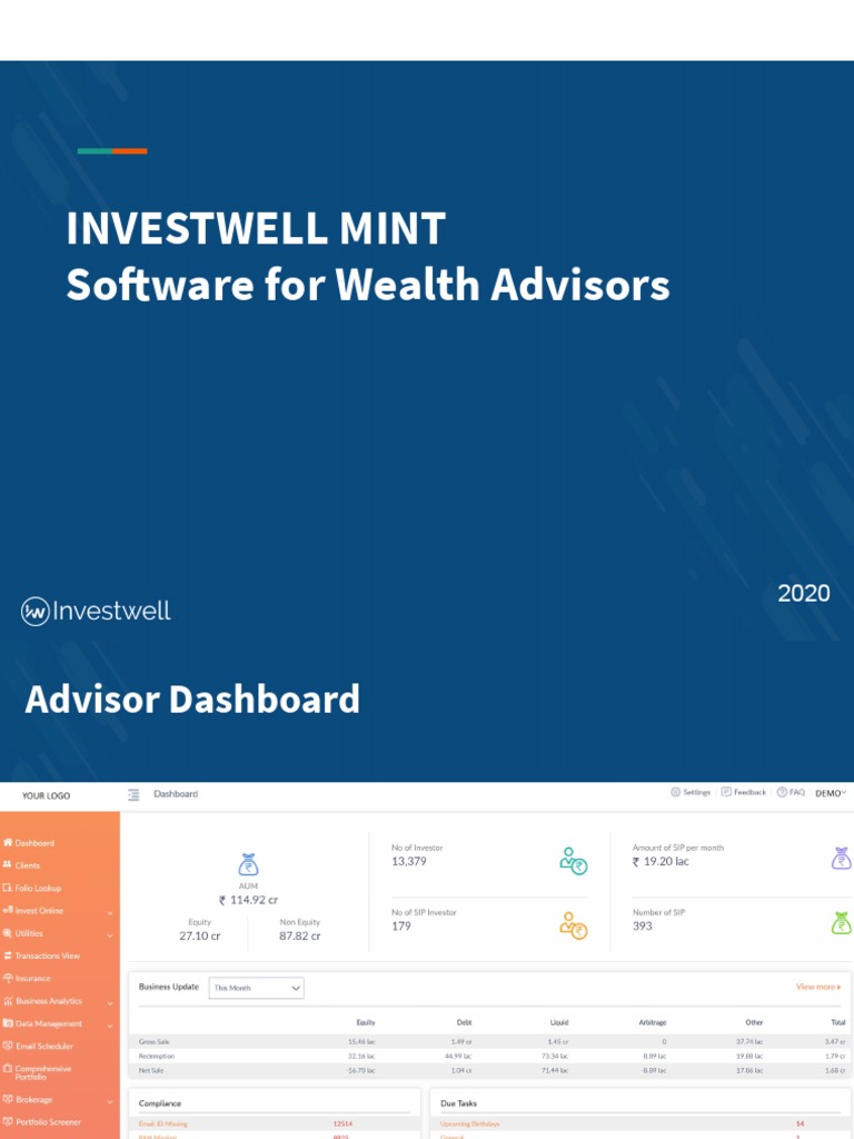 Investwell Mint Software For Wealth Advisors | PDF | Capital Gain ...