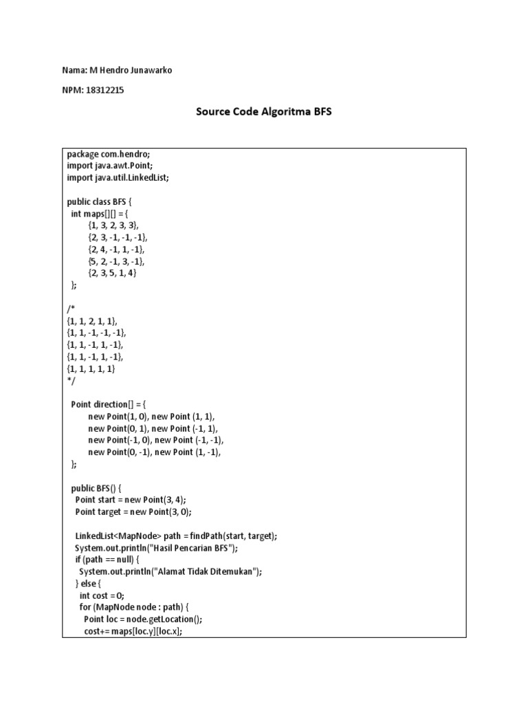 Source Code Algoritma Bfs Pdf Computer Engineering Programming 3498