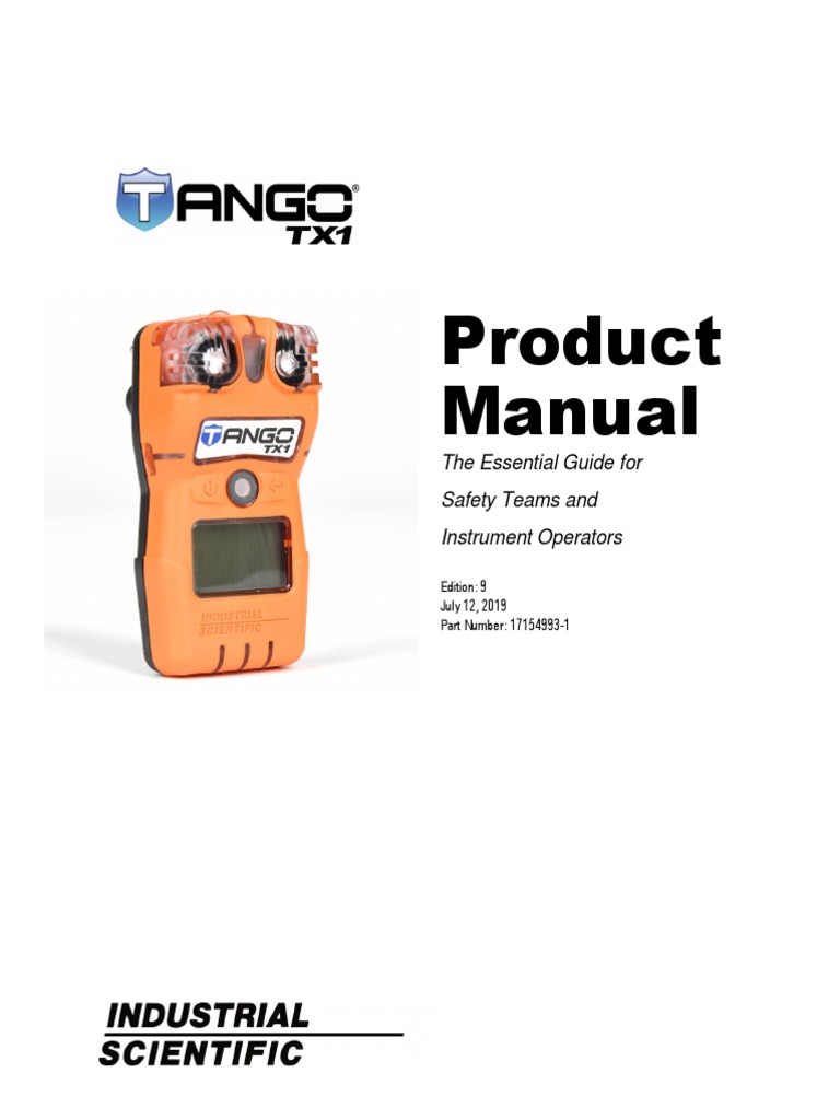 H2S Monitor Manual - Tango TX1 | PDF | Calibration | Sulfur Dioxide