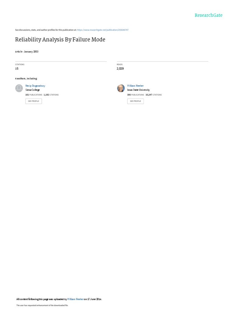 Reliability - Analysis - by - Competing Failure - Mode | PDF | Reliability Engineering | Data ...