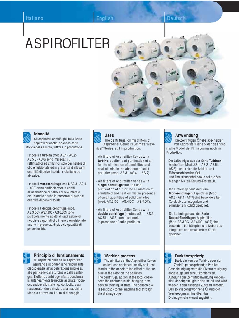 Aspirofilter Catalogo | PDF | Equipment | Laboratories