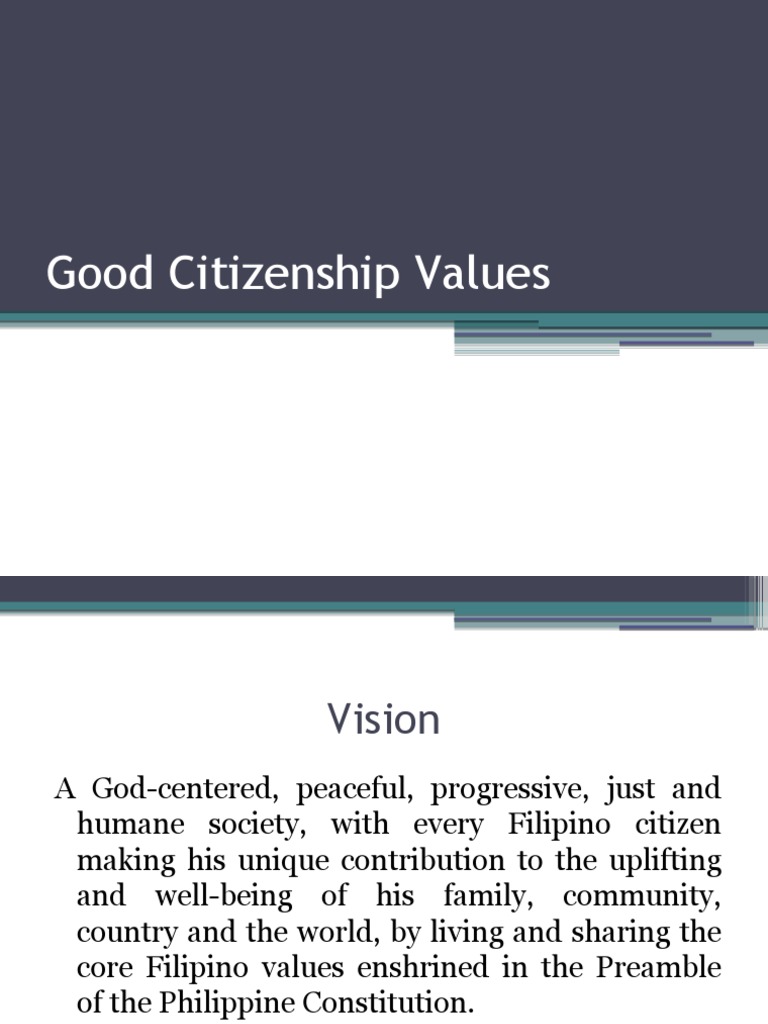 Good Citizenship Values 1 | PDF | Love | Citizenship