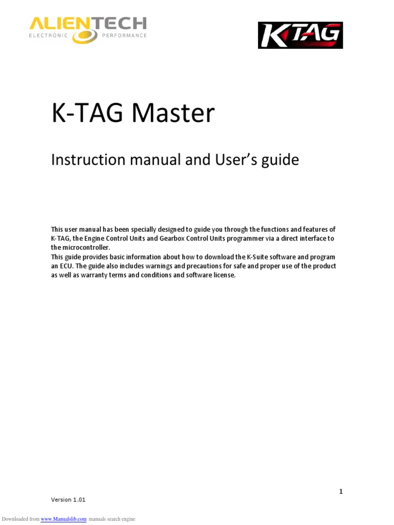 K-TAG Master: Instruction Manual and User's Guide | PDF | Ac Power ...