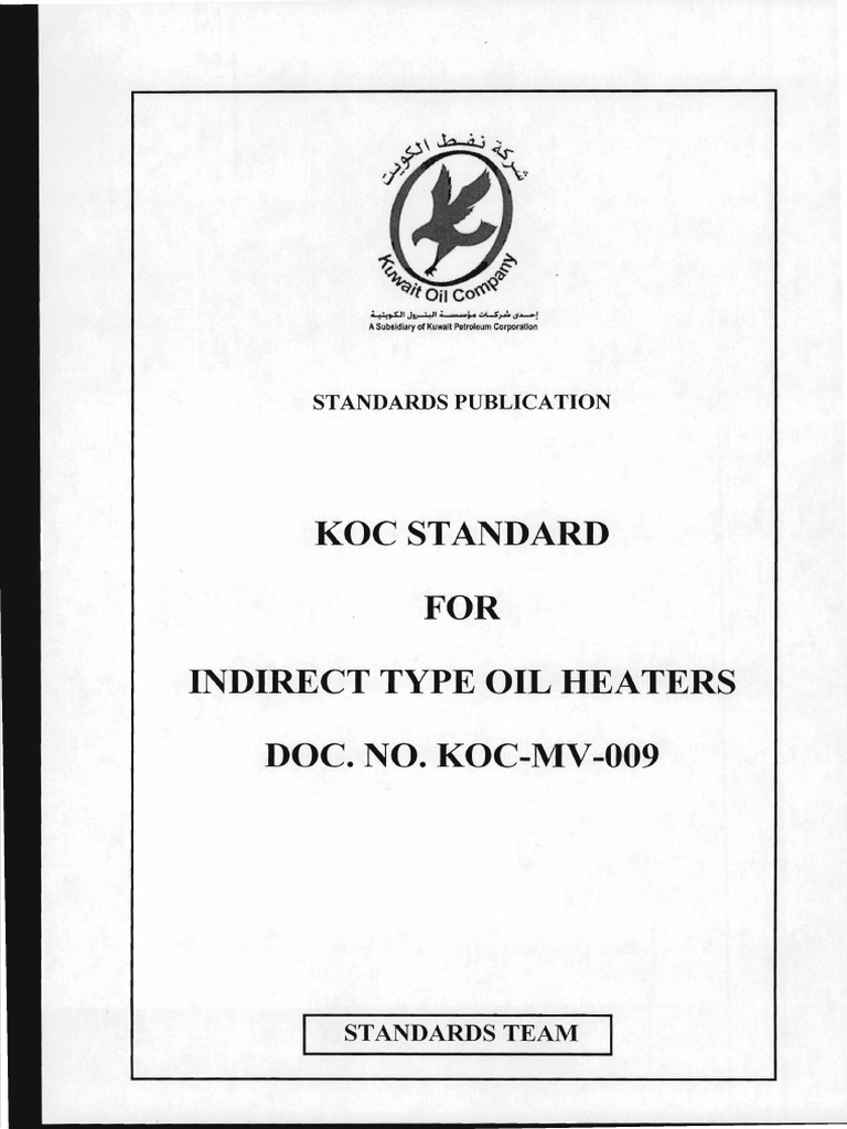 Kocstandard FOR Indirect Type Oil Heaters DOC. NO. KOC-MV - 009 | PDF ...