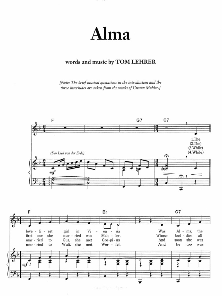 RR RR: Words and Music Tom Lehrer | PDF