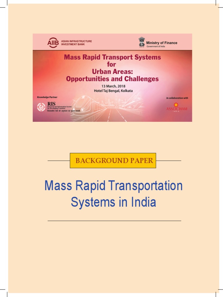 Urban MRTS: Challenges & Opportunities | PDF | Rapid Transit | Public ...