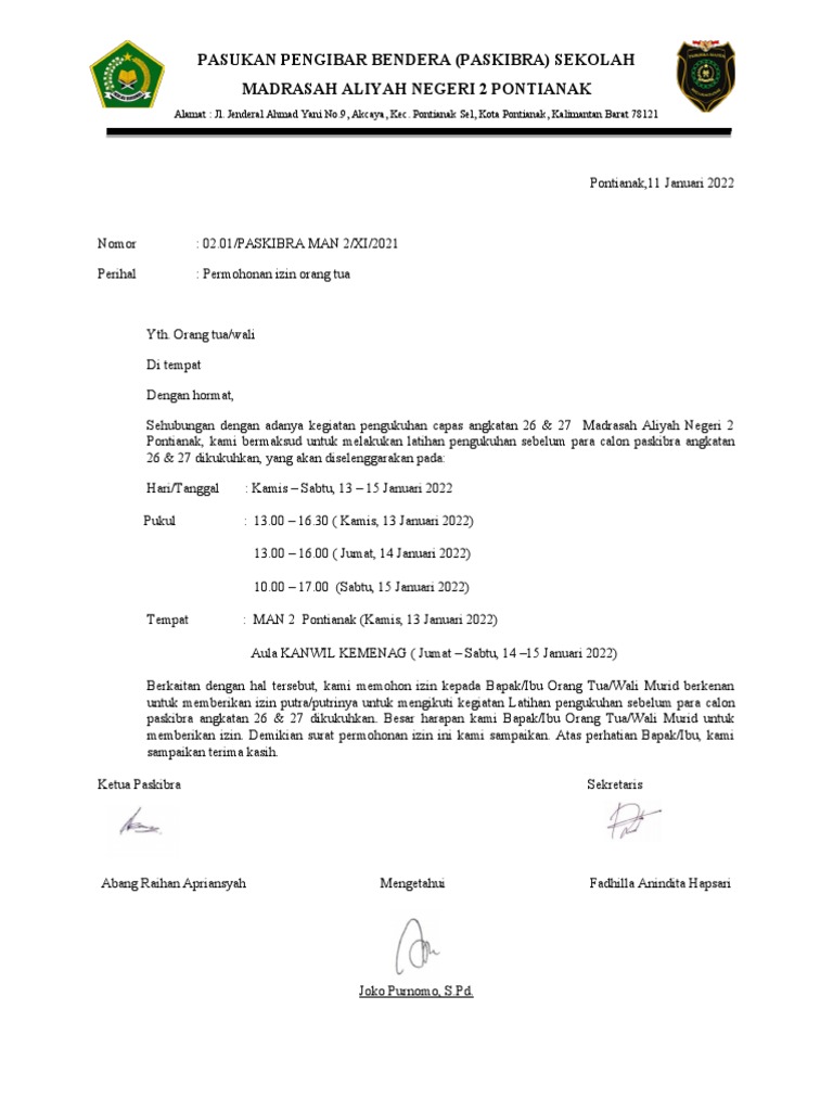 Surat Izin Capas | PDF