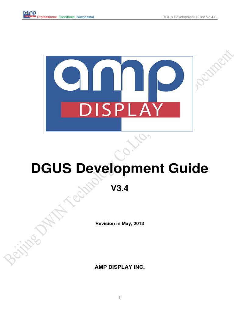 DGUS Development Guide V3.4 Overview | PDF | Graphical User Interfaces ...
