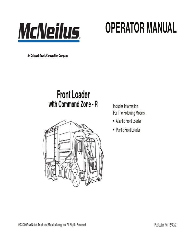 Operator Manual: Front Loader | PDF | Truck | Safety